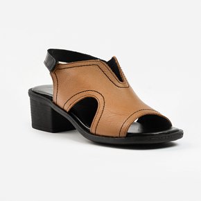 SANDALIA FEMININA BALATORE IB161 EM COURO CAPUCCINO/PRETO