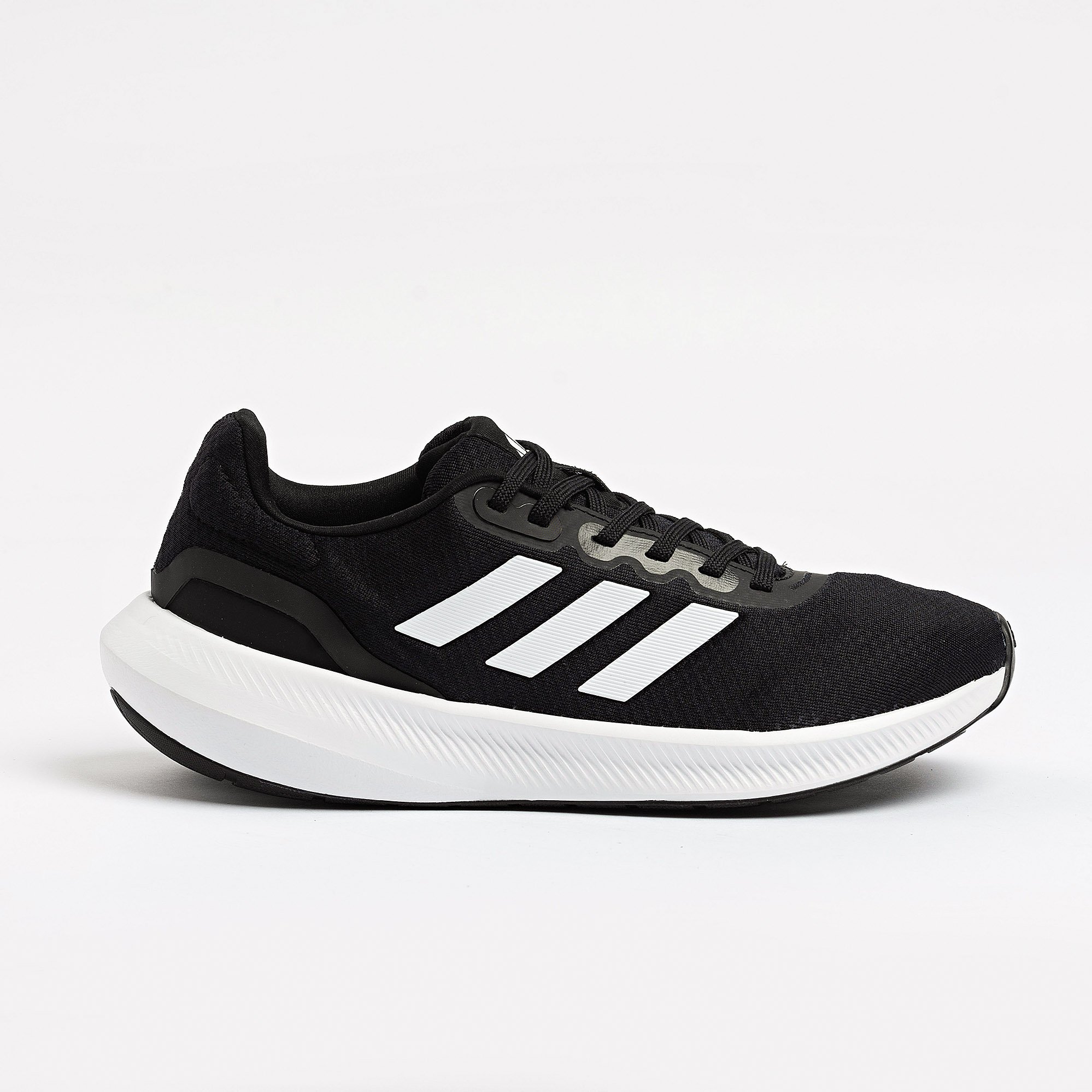 TENIS ESPORTIVO ADIDAS HQ3790 RUNFALCON 3 EM SINTETICO PRETO/BRANCO
