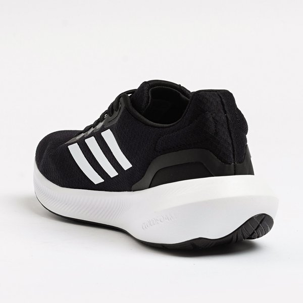 TENIS ESPORTIVO ADIDAS HQ3790 RUNFALCON 3 EM SINTETICO PRETO/BRANCO